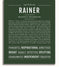 Rainer | Name Art Print – Name Stories