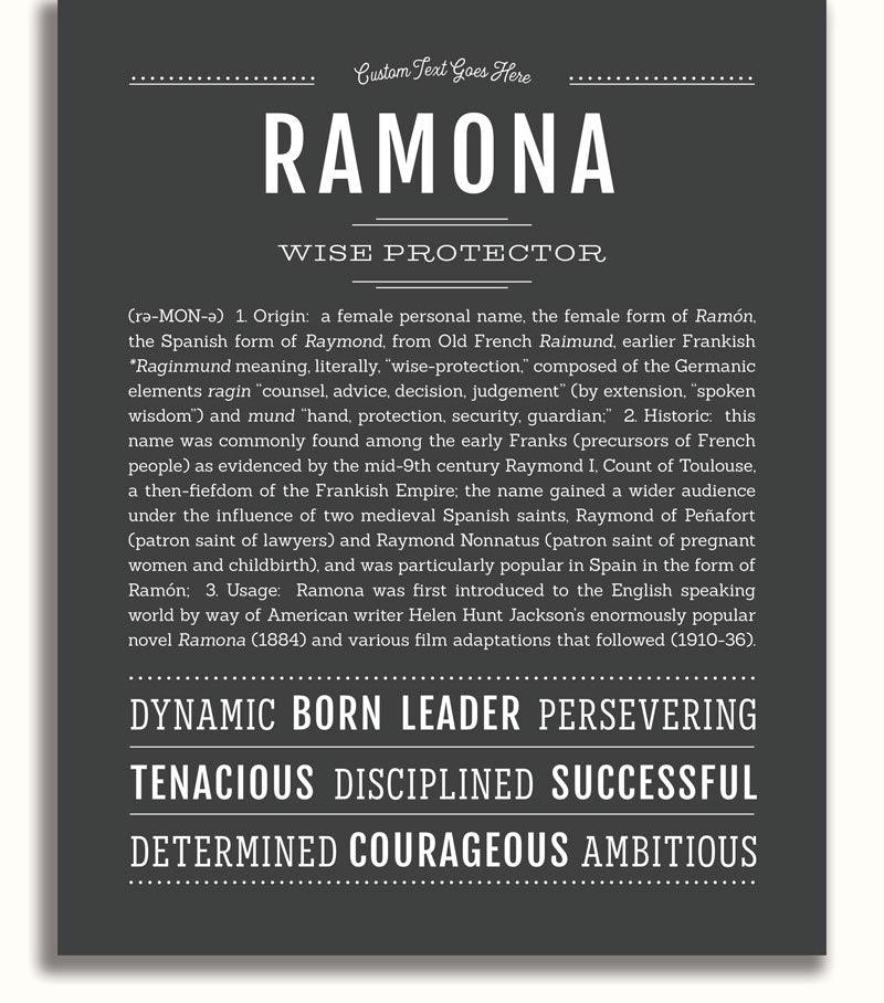 Ramona | Name Art Print – Name Stories