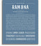 Ramona | Name Art Print – Name Stories