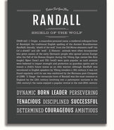 Randall | Name Art Print – Name Stories