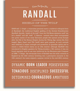 Randall | Name Art Print – Name Stories