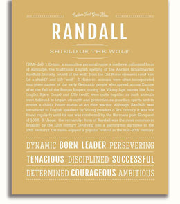 Randall | Name Art Print – Name Stories