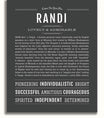 Randi | Name Art Print – Name Stories