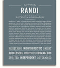 Randi | Name Art Print – Name Stories