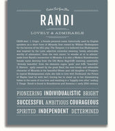 Randi | Name Art Print – Name Stories