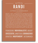Randi | Name Art Print – Name Stories