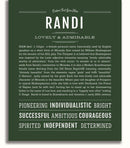 Randi | Name Art Print – Name Stories