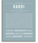 Randi | Name Art Print – Name Stories
