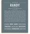 Randy | Name Art Print – Name Stories