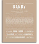 Randy | Name Art Print – Name Stories