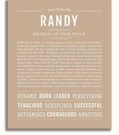 Randy | Name Art Print – Name Stories
