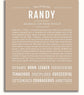 Randy | Name Art Print – Name Stories