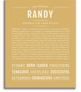 Randy | Name Art Print – Name Stories