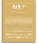 Randy | Name Art Print – Name Stories