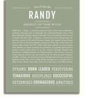 Randy | Name Art Print – Name Stories