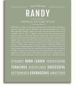 Randy | Name Art Print – Name Stories