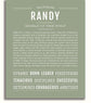 Randy | Name Art Print – Name Stories
