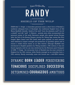 Randy | Name Art Print – Name Stories
