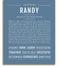 Randy | Name Art Print – Name Stories