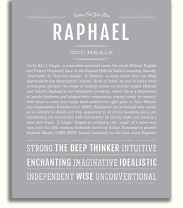 Raphael | Name Art Print – Name Stories
