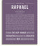 Raphael Personalized Name Meaning Art Prints – Name Stories