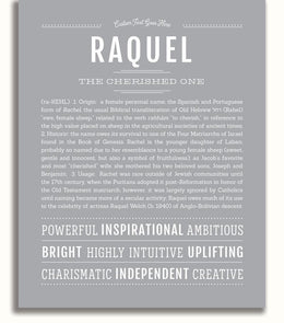 Raquel | Name Art Print – Name Stories