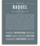 Raquel Personalized Name Meaning Art Prints – Name Stories
