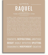 Raquel Personalized Name Meaning Art Prints – Name Stories