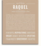 Raquel | Name Art Print – Name Stories