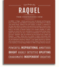 Raquel | Name Art Print – Name Stories
