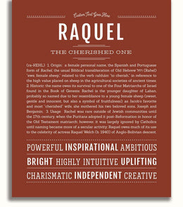 Raquel | Name Art Print – Name Stories