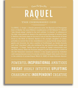 Raquel | Name Art Print – Name Stories