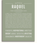 Raquel | Name Art Print – Name Stories