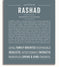 Rashad Personalized Name Meaning Art Prints – Name Stories