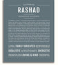 Rashad Personalized Name Meaning Art Prints – Name Stories
