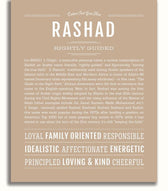 Rashad Personalized Name Meaning Art Prints – Name Stories