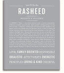 Rasheed Personalized Name Meaning Art Prints – Name Stories