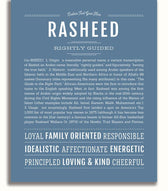 Rasheed | Name Art Print – Name Stories