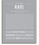 Raul | Name Art Print – Name Stories