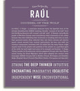 Raul | Name Art Print - Personalized Custom Gifts – Name Stories