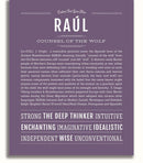 Raul | Name Art Print – Name Stories