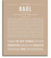 Raul | Name Art Print – Name Stories