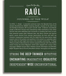 Raul | Name Art Print – Name Stories