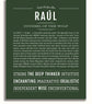 Raul | Name Art Print – Name Stories