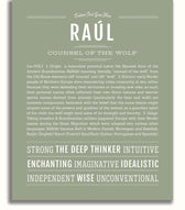 Raul | Name Art Print – Name Stories