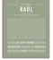 Raul | Name Art Print – Name Stories