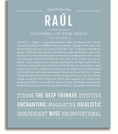 Raul | Name Art Print – Name Stories
