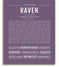 Raven | Name Art Print – Name Stories