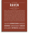 Raven | Name Art Print – Name Stories