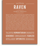 Raven | Name Art Print – Name Stories